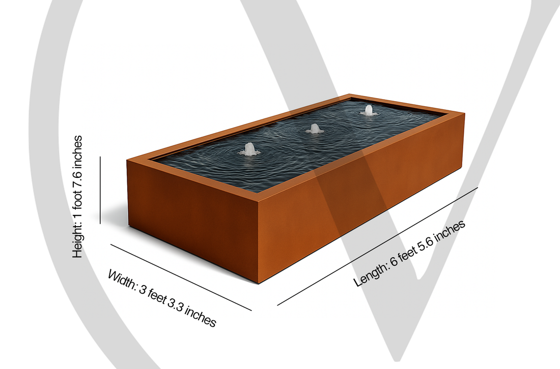 Reflection Pool Fountain | Modern Backyard Look – Valyrian Designs