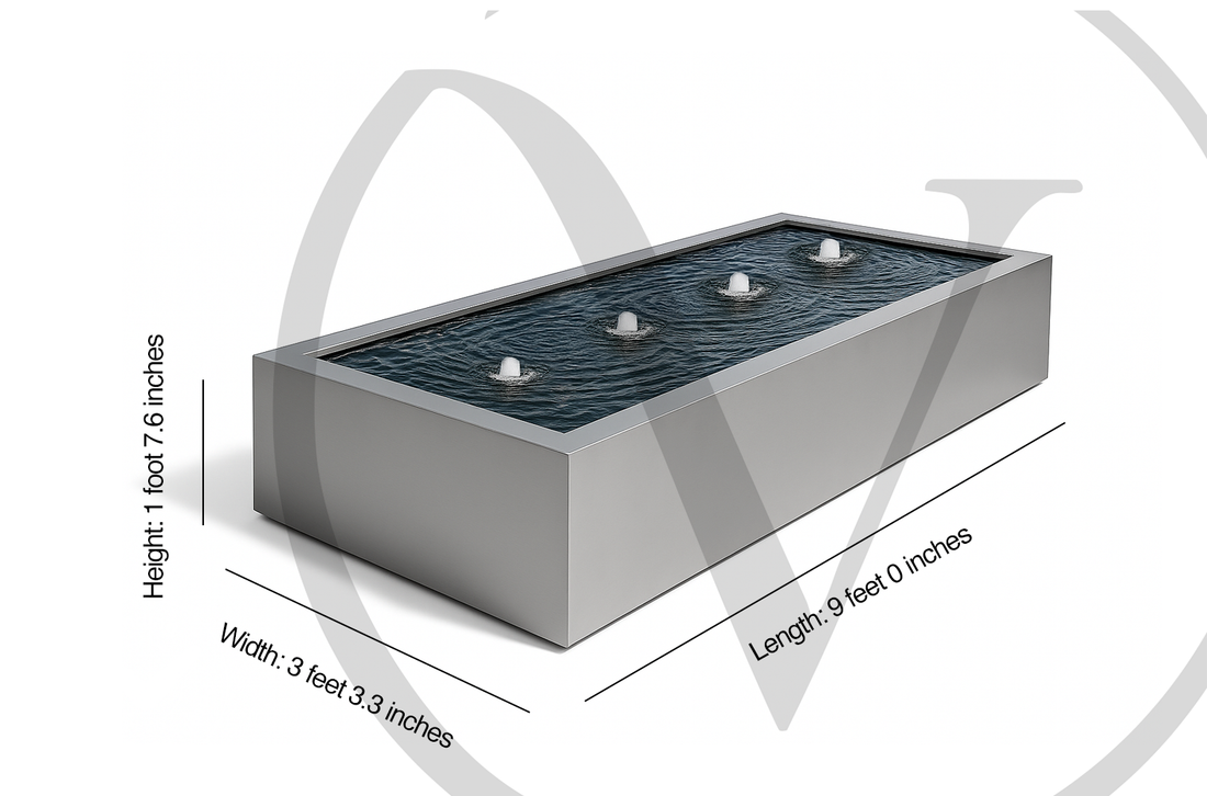 Reflection Pool Fountain | Modern Backyard Look – Valyrian Designs