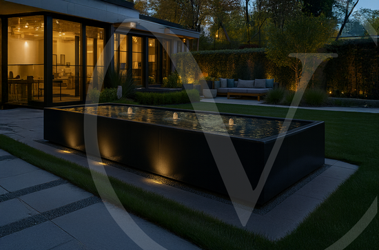 Reflection Pool Fountain | Modern Backyard Look – Valyrian Designs