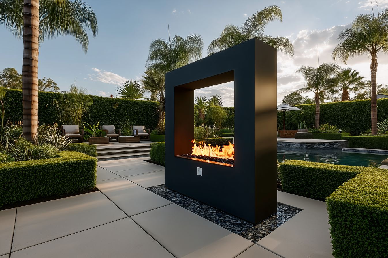 Modern Fire Frame | Modern Backyard Ideas – Valyrian Designs