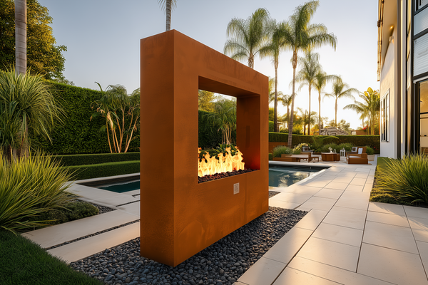 Modern Fire Frame | Modern Backyard Ideas – Valyrian Designs